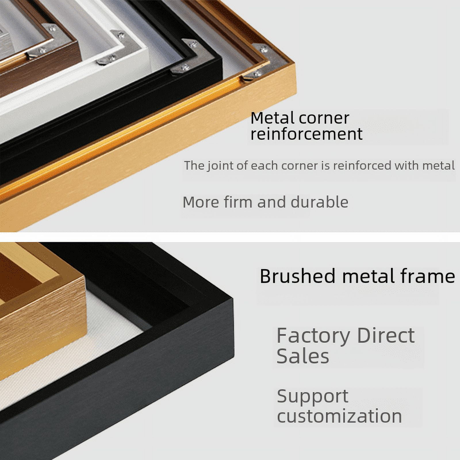 Aluminum alloy photo frame picture frame wall hanging metal business license frame A3A4 narrow ...