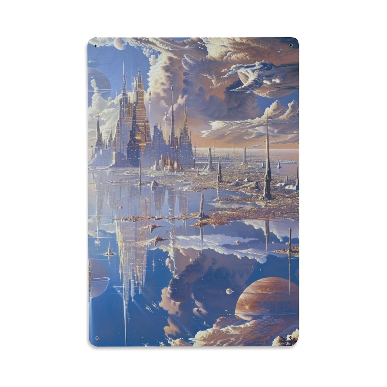 Aluminum art new chapter, vertical version landscape painting to show a ...