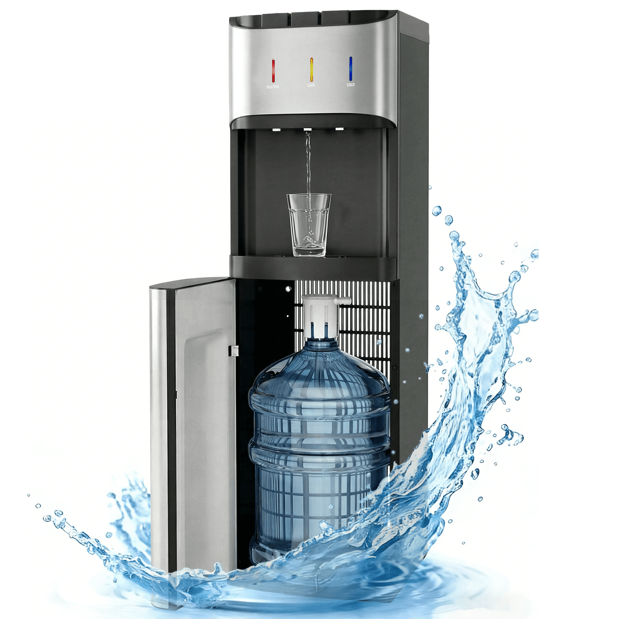 Manastin Bottom-Loading Water Dispenser, 3 Temperatures, Safety Lock ...