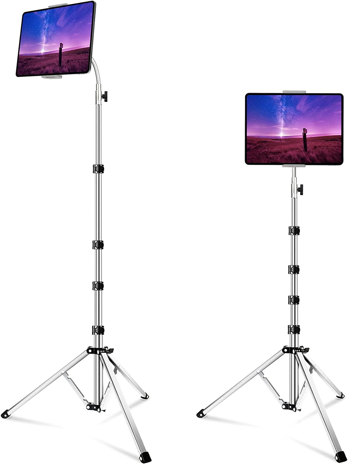 Aluminum iPad Tripod Stand, 72in Height Adjustable iPad Floor Stand ... Aluminum iPad Tripod Stand, 72in Height Adjustable iPad Floor Stand ...