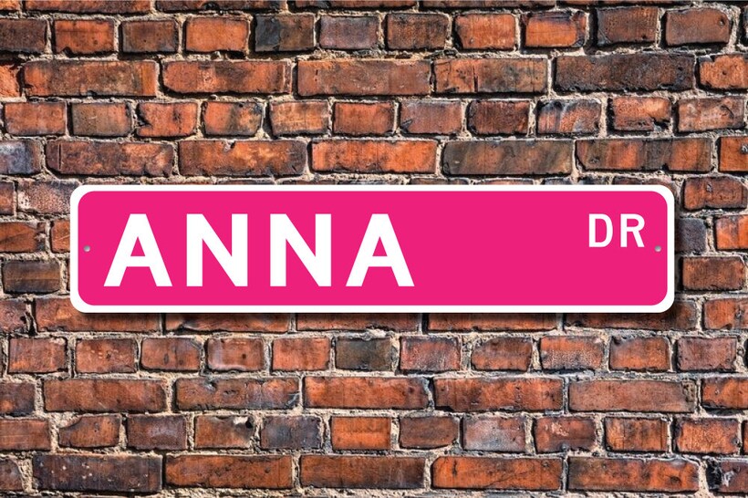 (Aluminum metal) Anna Anna Sign Anna Lover Anna Gift Child Gift ...