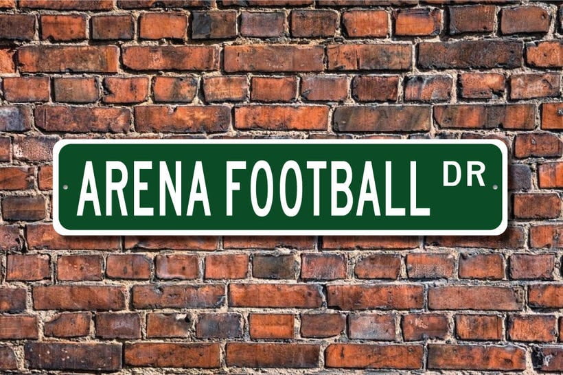 (Aluminum metal) Arena Football Arena Football Gift Arena Football Sign ...