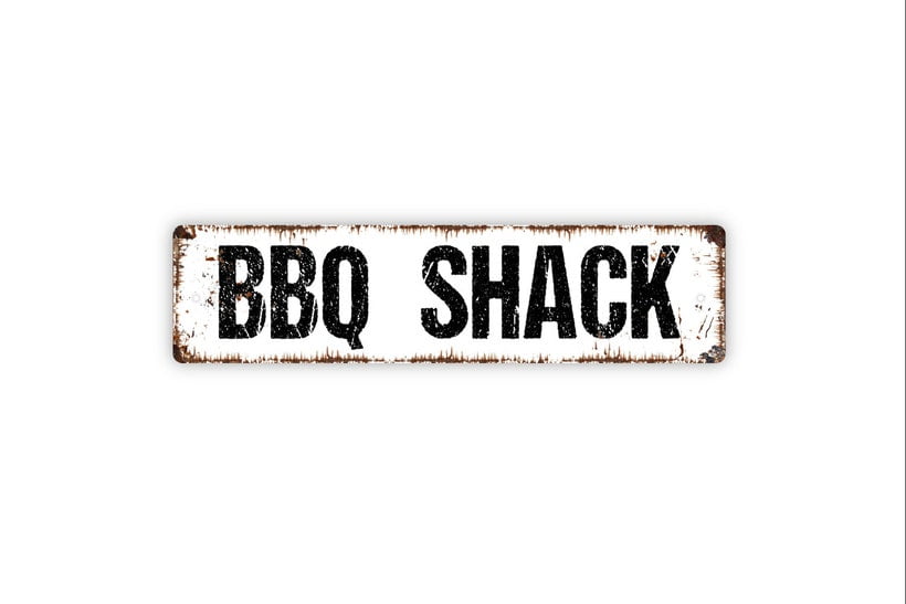 (Aluminum metal) BBQ Shack Sign Barbecue Smoke Pit Smoker Grill Pit ...