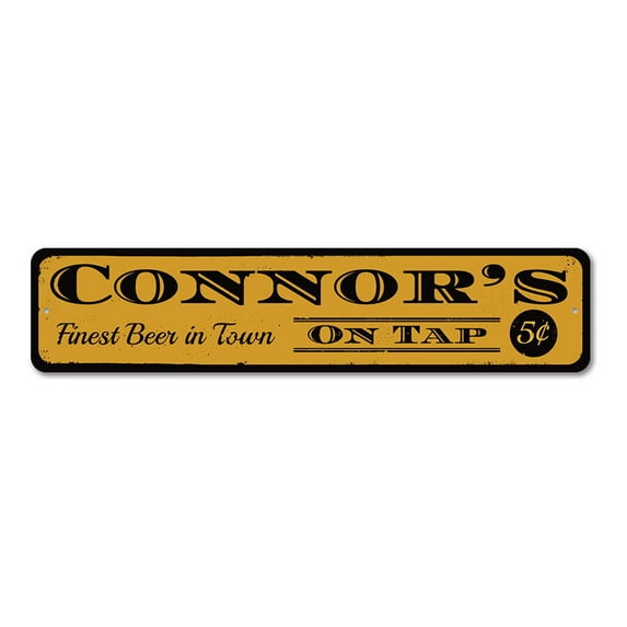 (Aluminum metal) Beer On Tap Sign Finest Beer In Town Metal Wall Decor ...