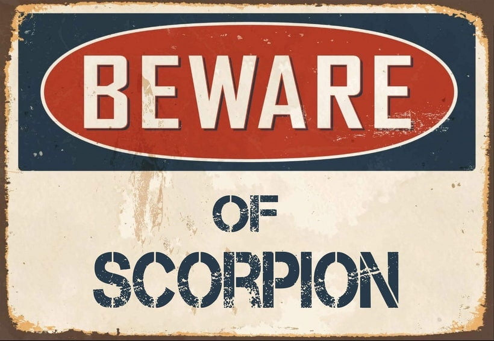 (Aluminum metal) Beware of Scorpion sign Scorpion sign Scorpion Plaque ...