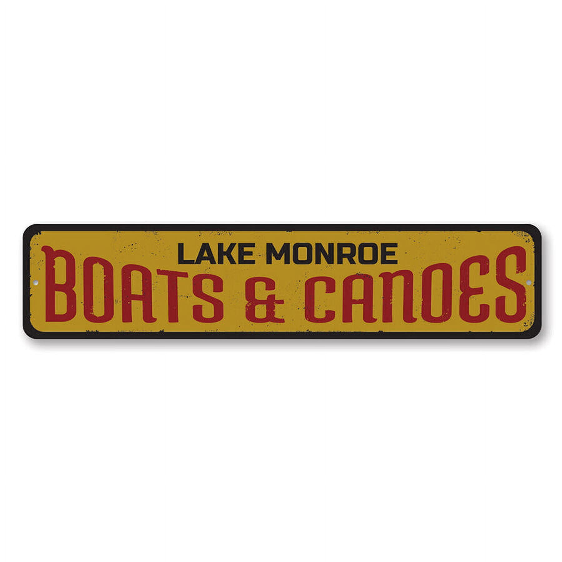 (Aluminum metal) Boats & Canoes Sign Lake Name Sign Metal Lake Metal ...