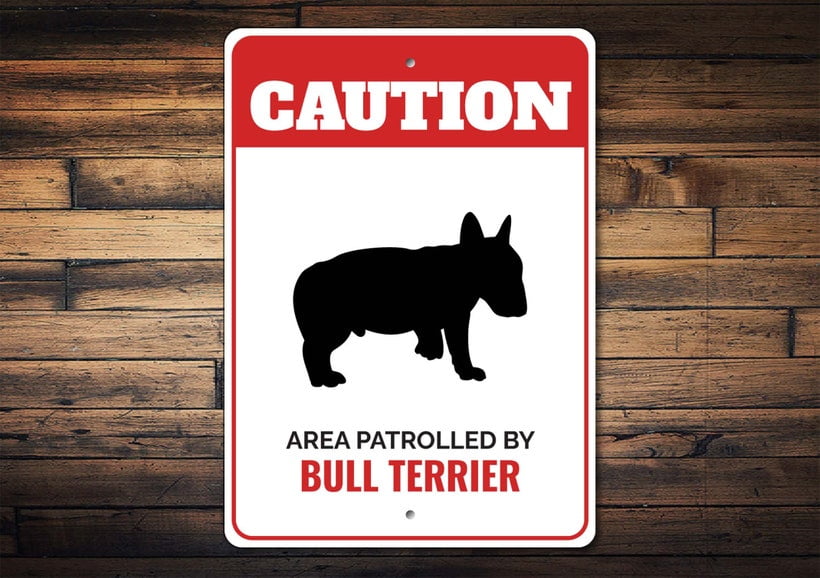 (Aluminum metal) Bull Terrier Sign English Bull Terrier Bull Terrier ...