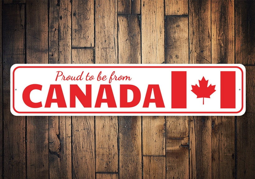 (Aluminum metal) Canadian Home Sign Canada Lovers Sign Canadians People ...
