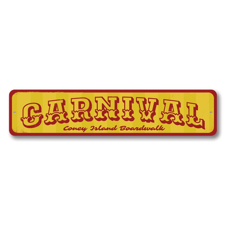 (Aluminum metal) Carnival Sign Boardwalk Sign Metal Wall Decor Size: 4 ...