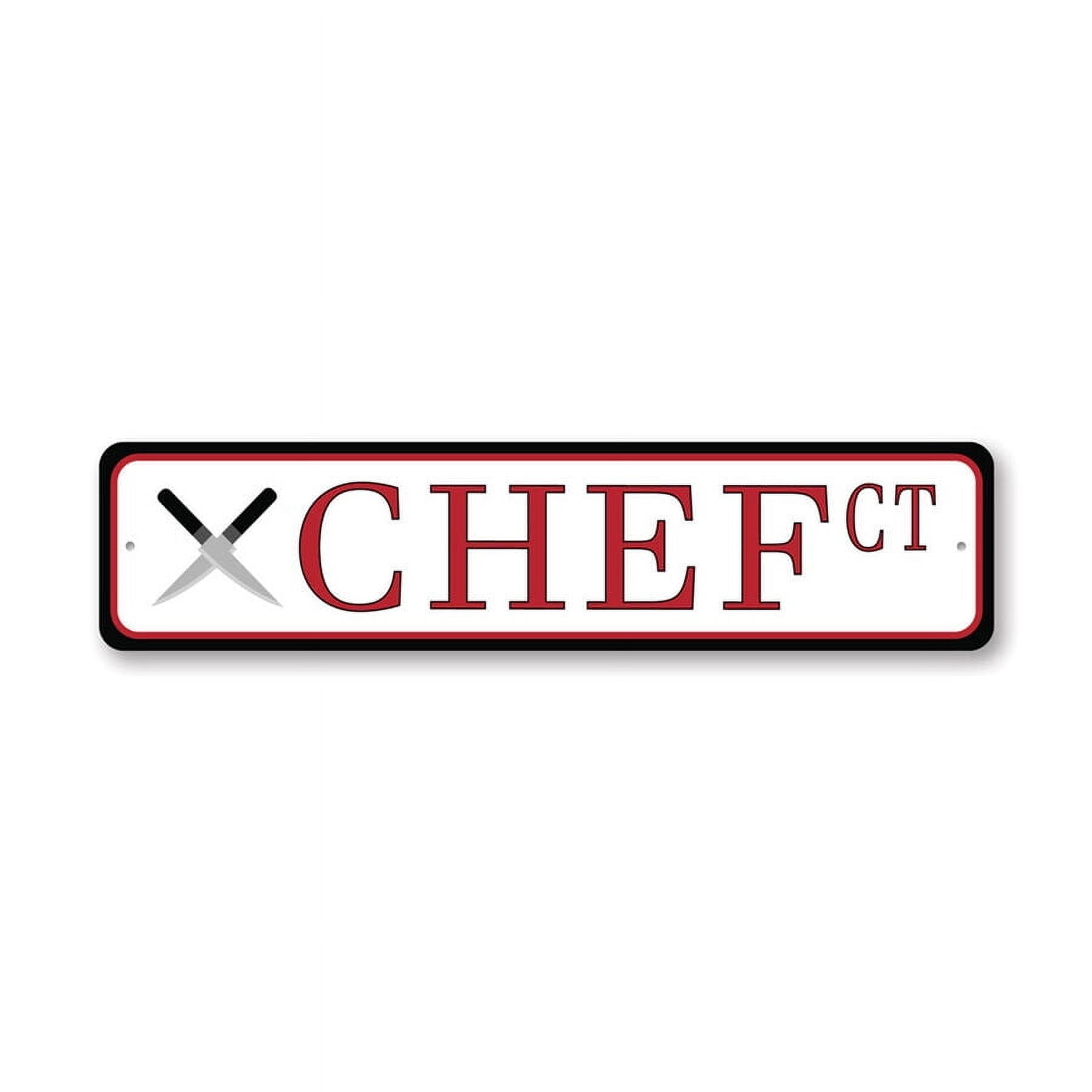 (Aluminum metal) Chef Street Metal Sign Size: 4 x 16 Inch - Walmart.com