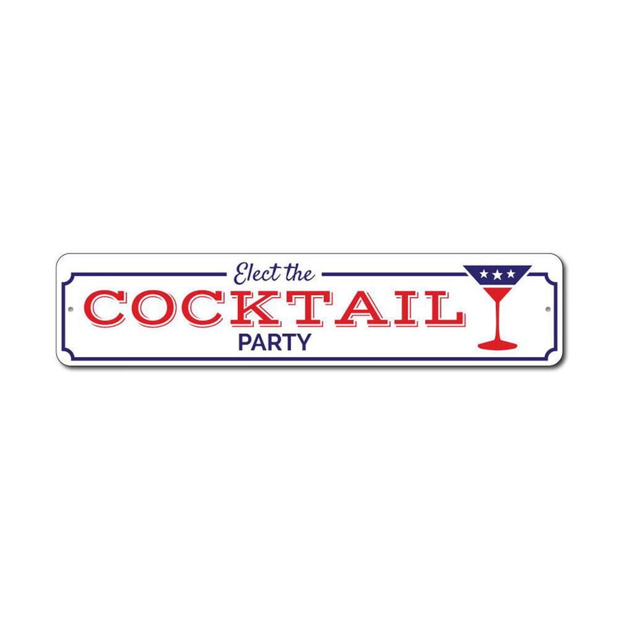 (Aluminum metal) Cocktail Party Sign Political Sign Election Metal ...