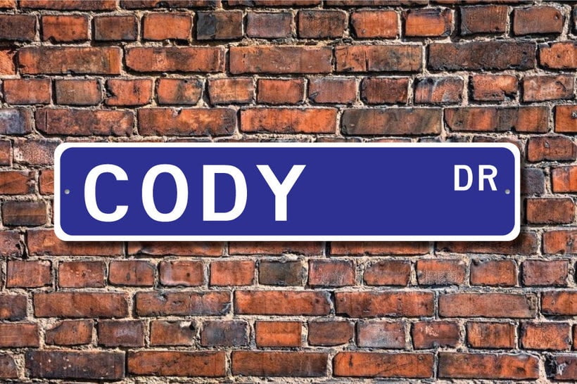(Aluminum metal) Cody Cody Sign Cody Fan Cody Decor Cody Lover Child ...