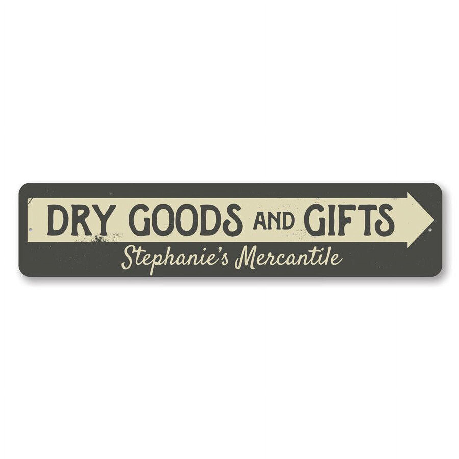 (Aluminum metal) Dry Goods Arrow Mercantile Company Store Metal Wall ...