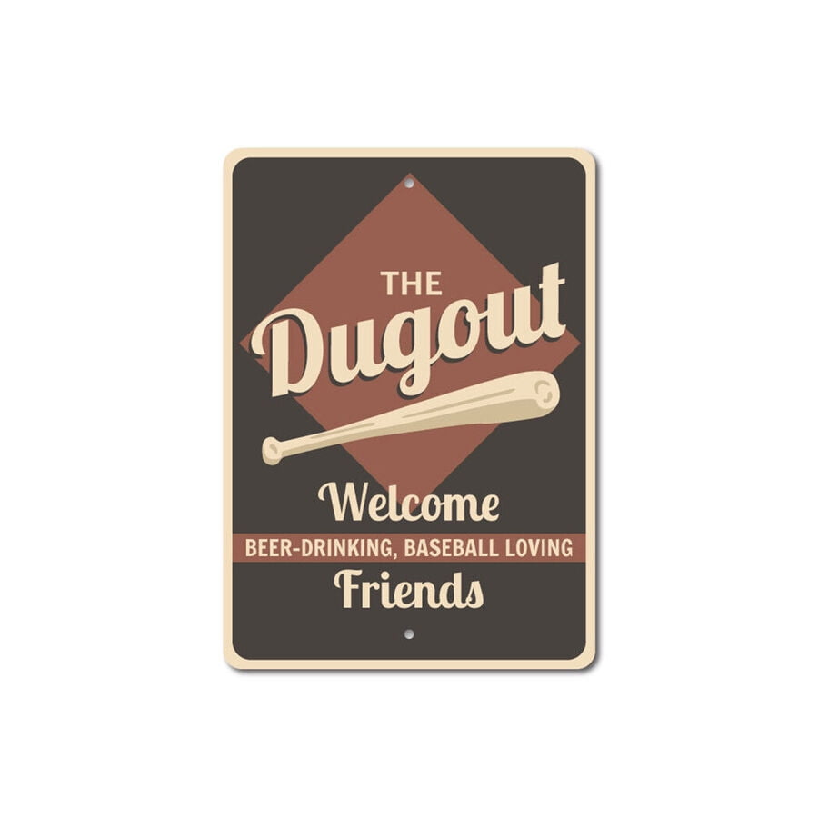 (Aluminum metal) Dugout Sign Dugout Decor Baseball Man Cave Sign ...