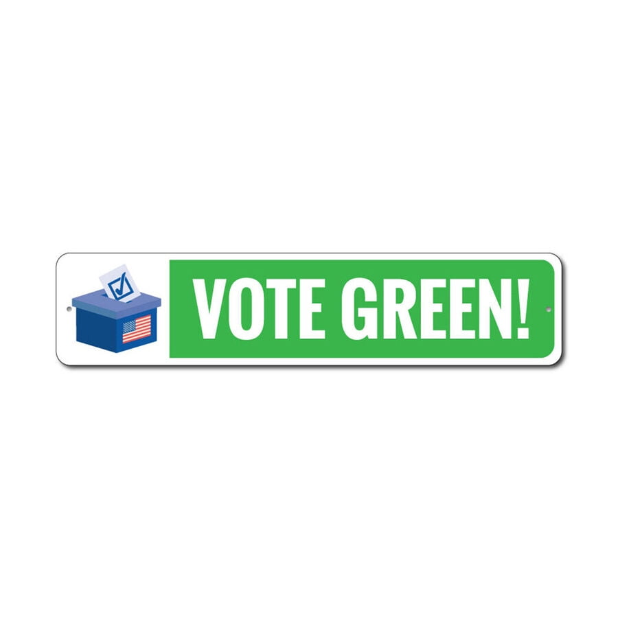 (Aluminum metal) Election 2020 Sign Vote Green Politics Campaign Metal ...
