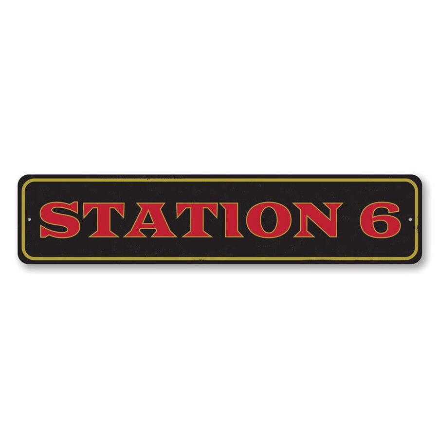 (Aluminum metal) Fire Station Number Fire Department Firehouse Metal ...