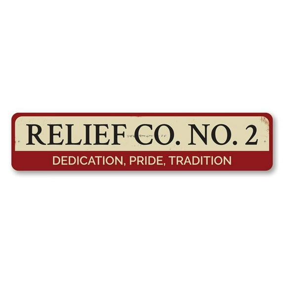 (Aluminum metal) Firehouse Relief Co Number Dedication Pride Metal ...