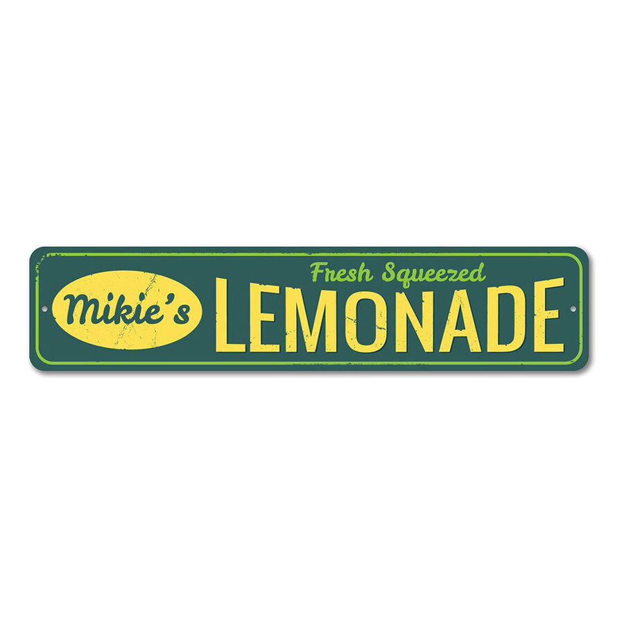 (Aluminum metal) Fresh Squeezed Lemonade Sign Lemonade Stand Metal ...