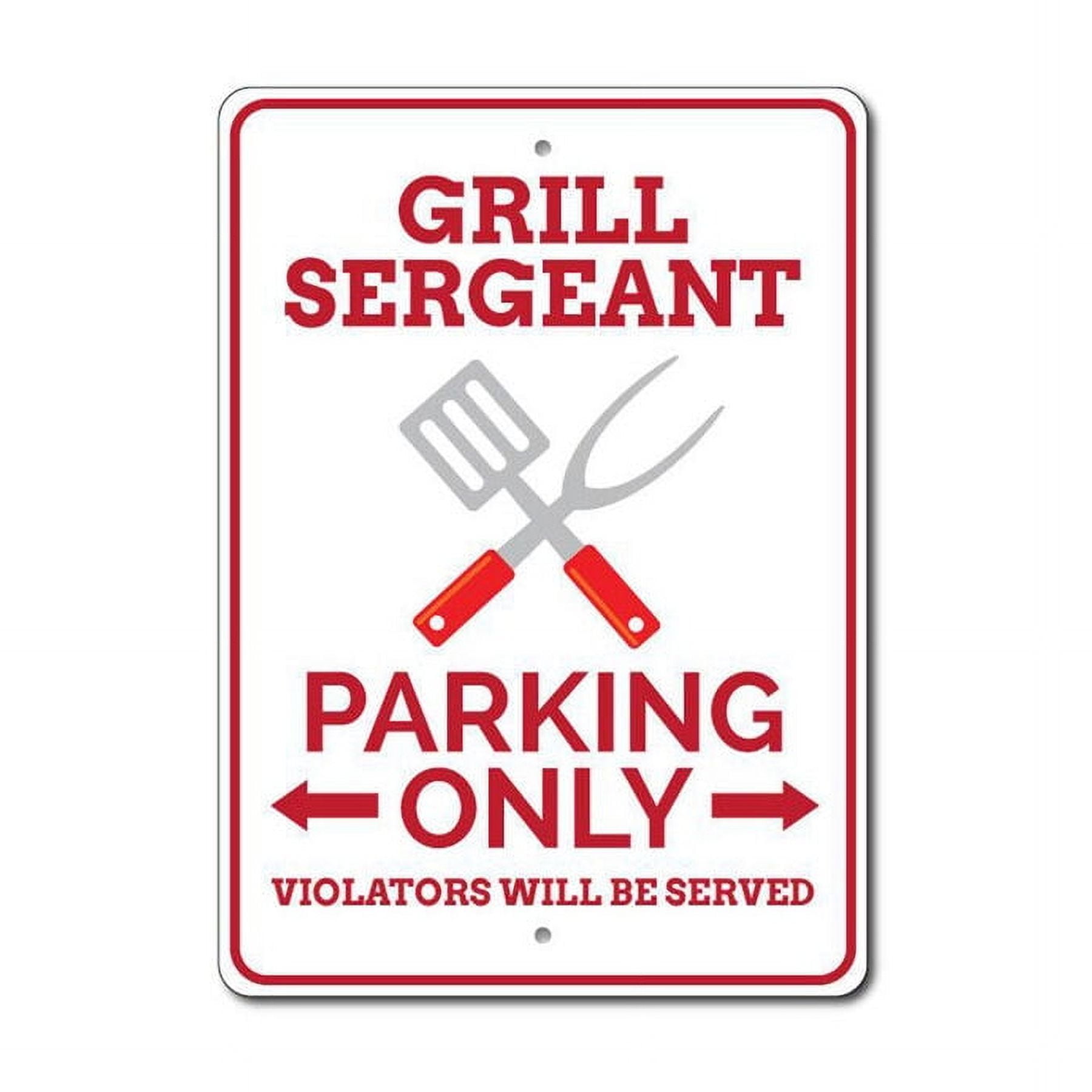 (Aluminum metal) Grill Sergeant Sign Man Cave Grill Metal Sign Size: 8 ...