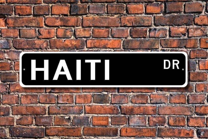 (Aluminum metal) Haiti Sign Haiti Wall Decor Haiti Gift Haiti Souvenir ...