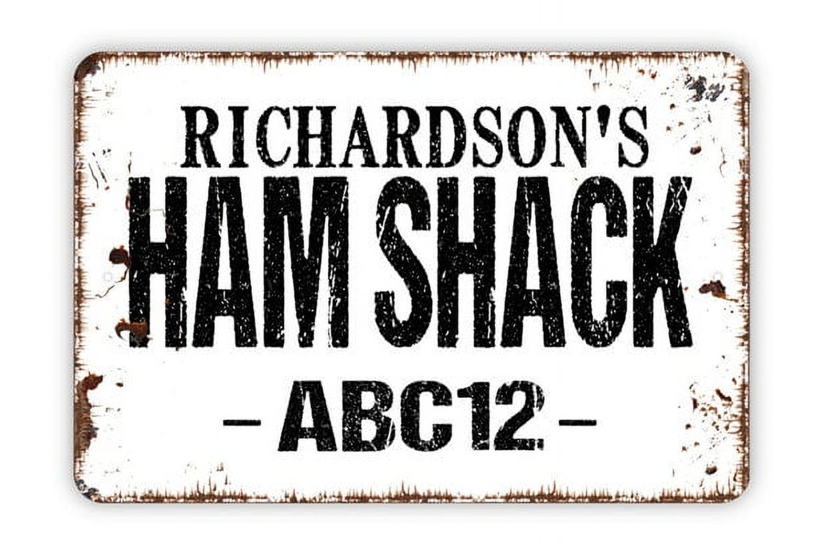 (Aluminum metal) Ham Shack Radio Sign Metal Wall Art Size: 8 x 12 Inch ...