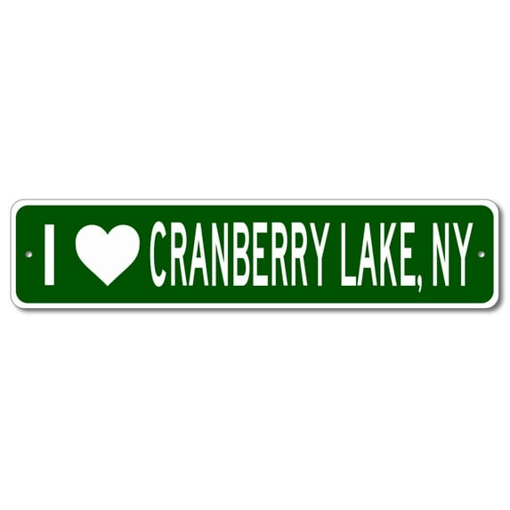 (Aluminum metal) I Love Cranberry Lake New York Metal Wall Decor City ...