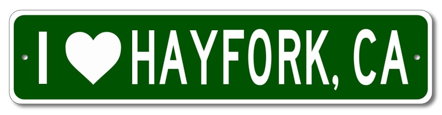 (Aluminum metal) I Love Hayfork California Metal Wall Decor City Limit ...