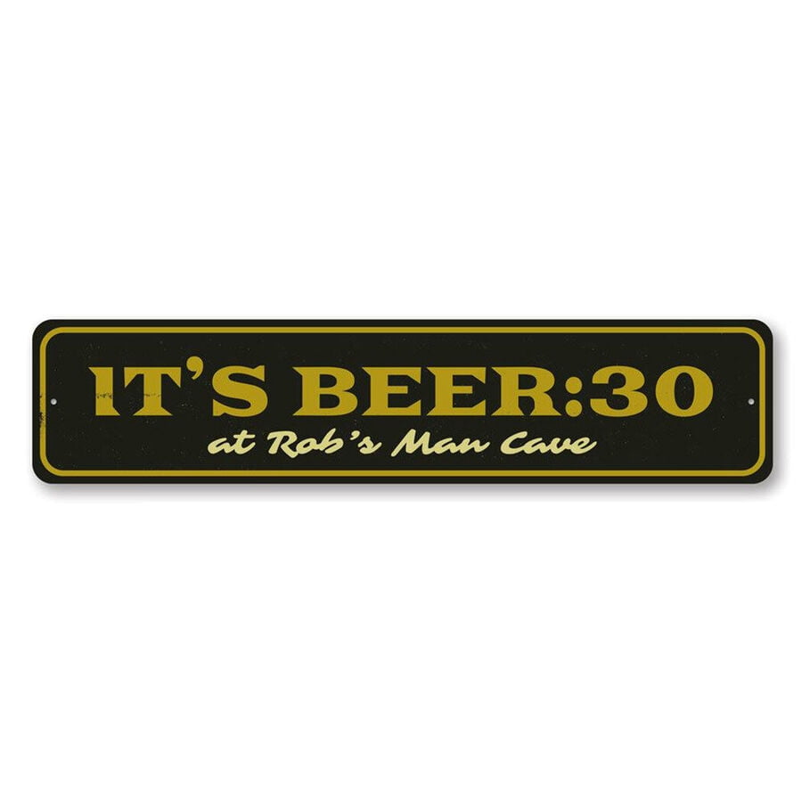 (Aluminum metal) It's Beer:30 Sign Man Cave Name Sign Metal Wall Decor ...