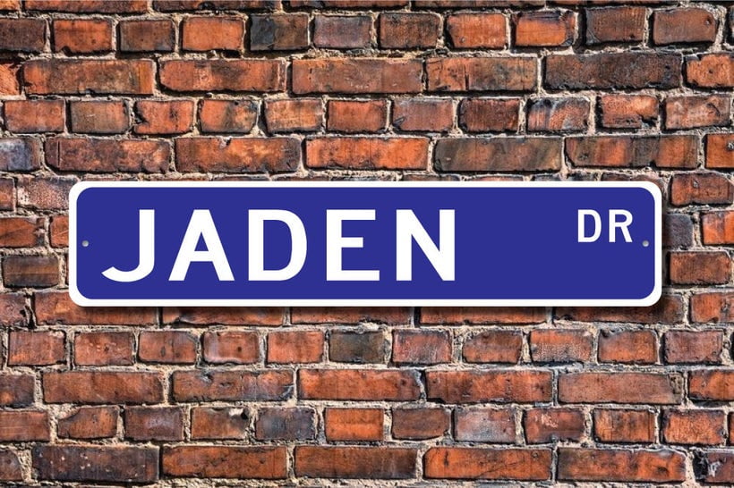 (Aluminum metal) Jaden Jaden Sign Jaden Fan Jaden Decor Child Gift ...
