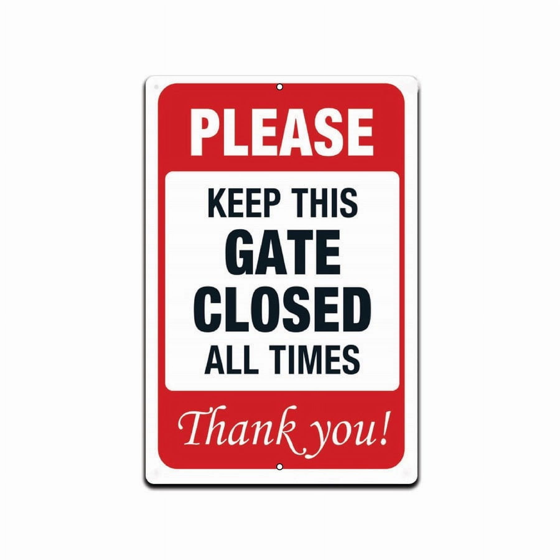 (Aluminum metal) Keep Gate Closed Sign Please Sign Dog Metal Yard ...