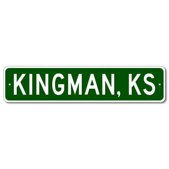 (Aluminum metal) Kingman Kansas Metal Wall Decor City Limit Sign Size ...