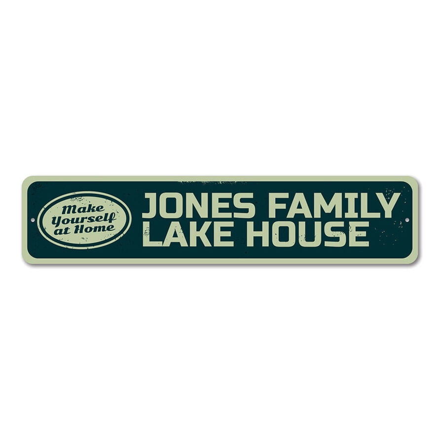 (Aluminum metal) Lake House Sign Family Lake House Decor Make Metal ...