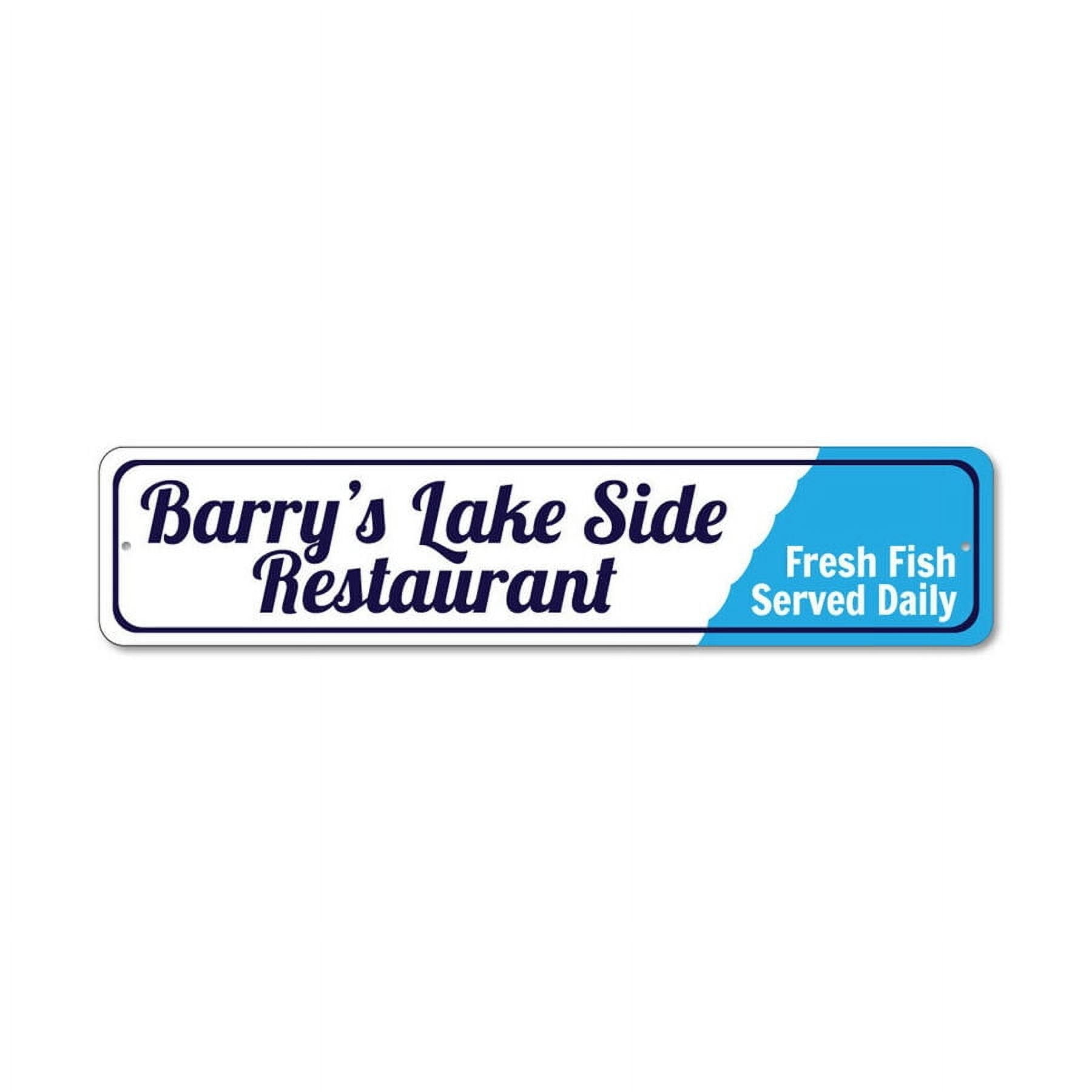 (Aluminum metal) Lake Restaurant Sign Lakeside Restaurant Fresh Fish ...