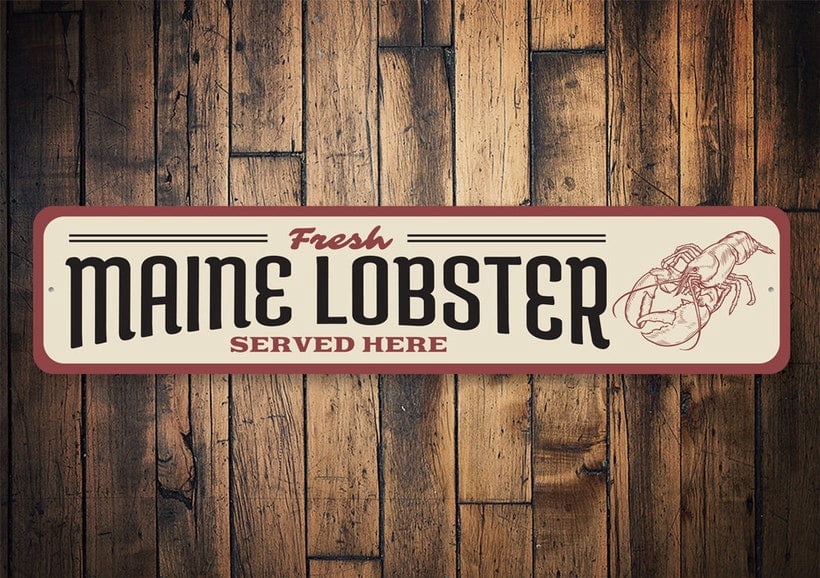 (Aluminum metal) Maine Lobster Sign Lobster Loving Sign Maine Lobster ...