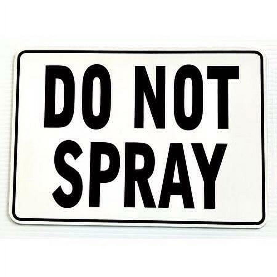 (Aluminum metal) Metal Sign Plate Warning Do Not Spray Cave Wall Home ...