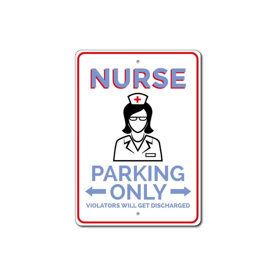 (Aluminum metal) Nurse Parking Sign Nurse Room Metal Decor Sign Size ...