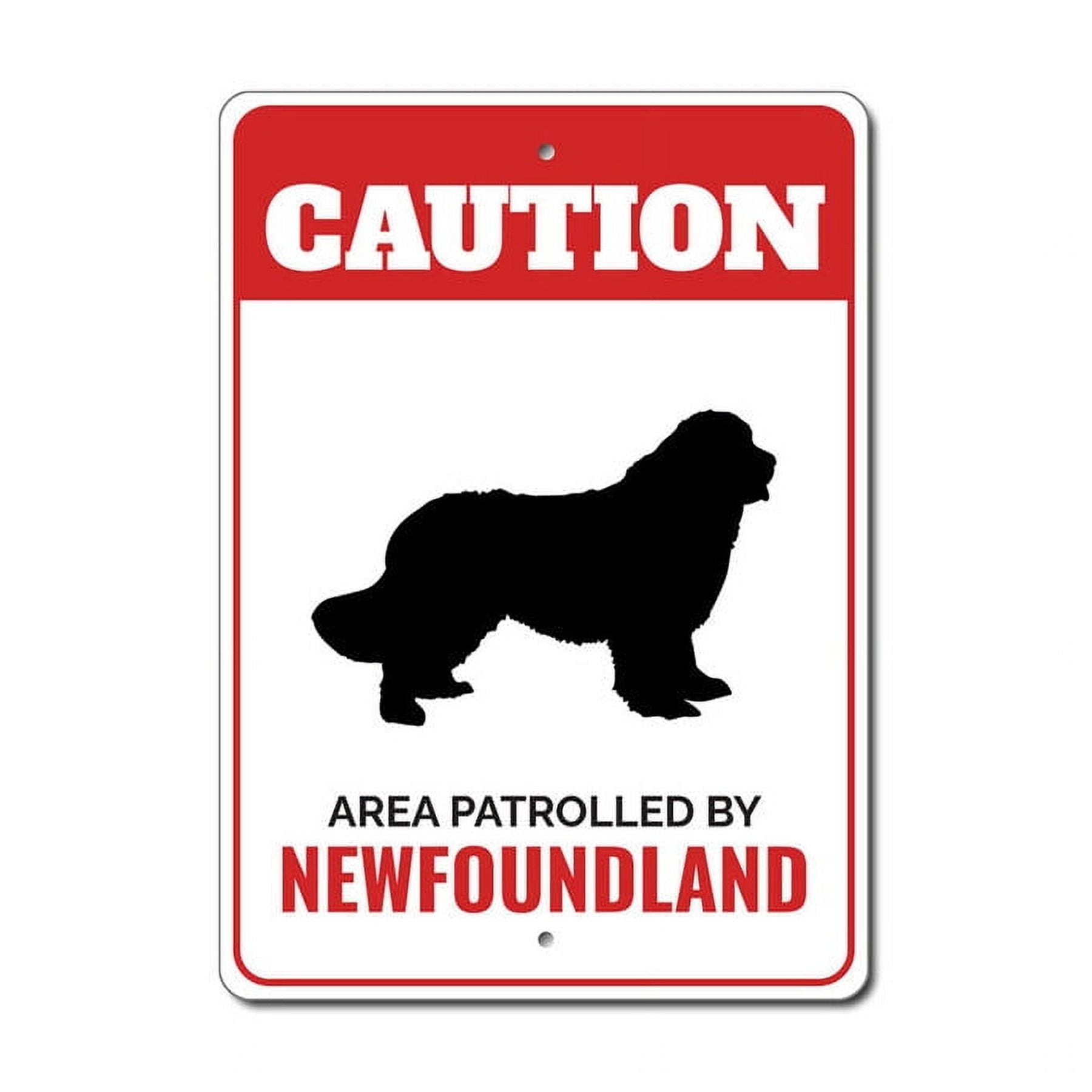 (Aluminum metal) Patrolled By Newfoundland Caution Metal Sign Kennel ...