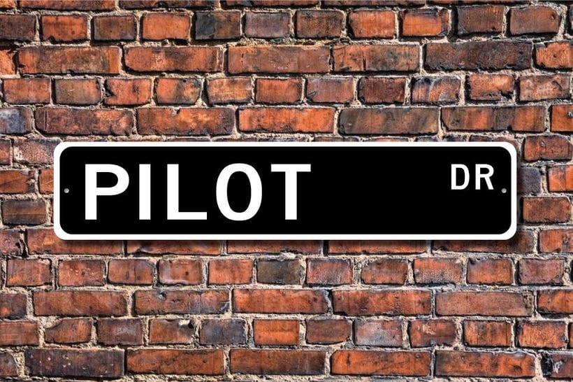 (Aluminum metal) Pilot Pilot Gift Pilot sign airline pilot pilot for ...