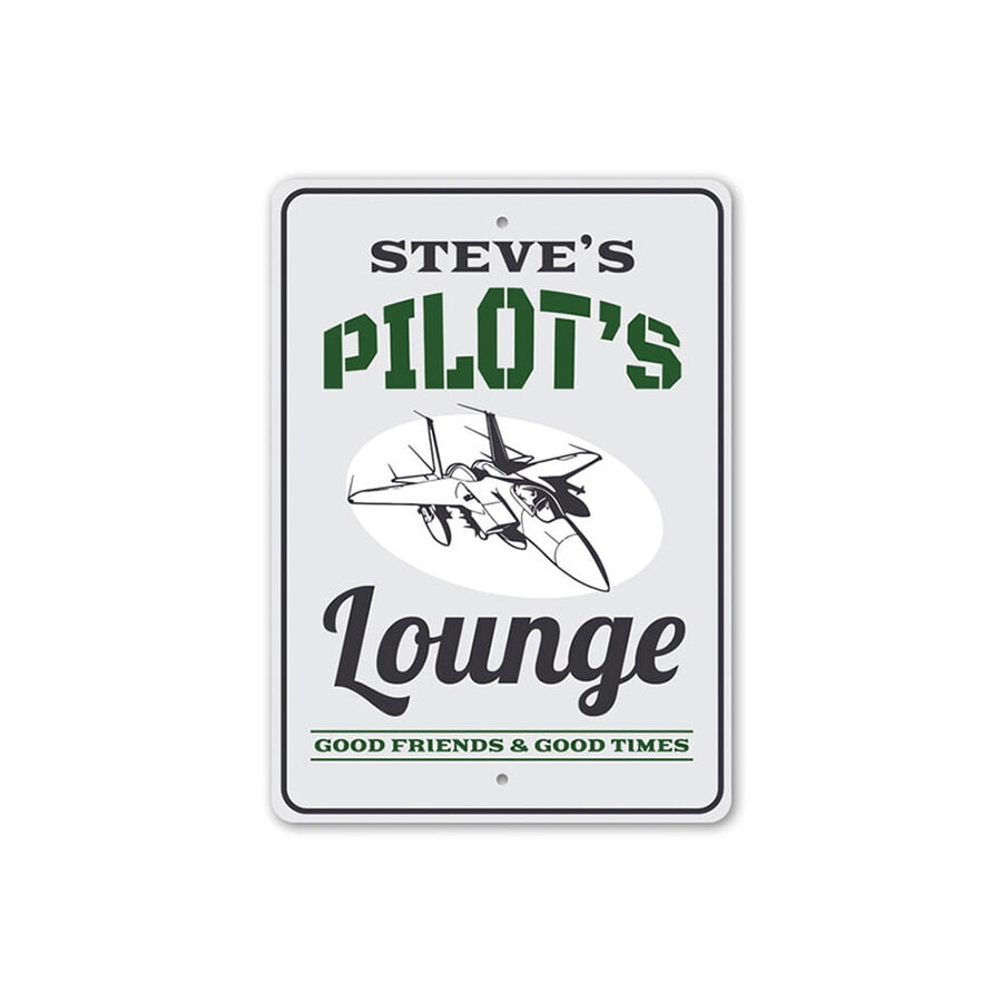 (Aluminum metal) Pilot's Lounge Aviation Sign Pilot Sign Aviation Sign ...