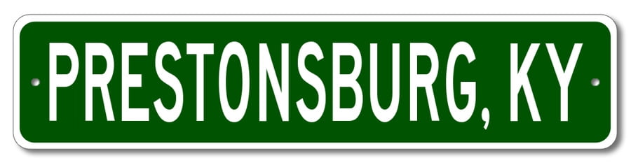 (Aluminum metal) Prestonsburg Kentucky Metal Wall Decor City Limit Sign ...