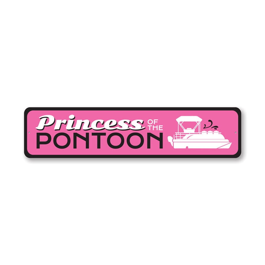 (Aluminum metal) Princess Pontoon Metal Sign Size: 4 x 16 Inch ...