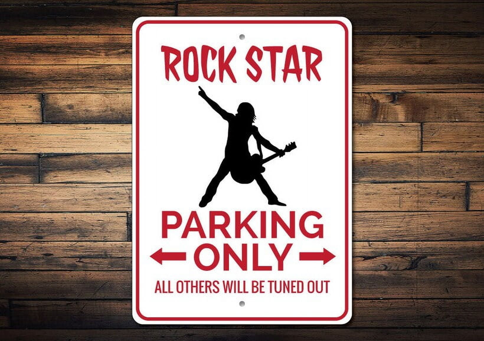 (Aluminum metal) Rock Star Parking Sign Rock Star Sign Rock Star Gift ...