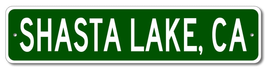 (Aluminum metal) Shasta Lake California Metal Wall Decor City Limit ...