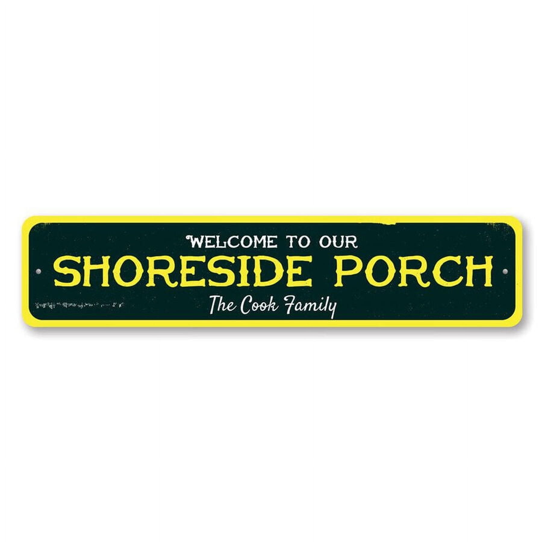(Aluminum metal) Shoreside Porch Sign Shore Welcome Beach Plaque Wall ...