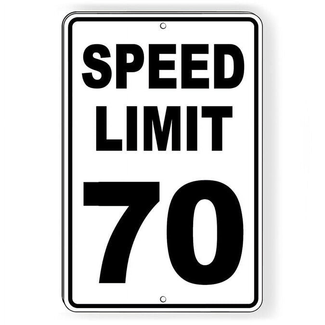 (Aluminum metal) Speed Limit 70 Sign METAL mph slow warning traffic ...