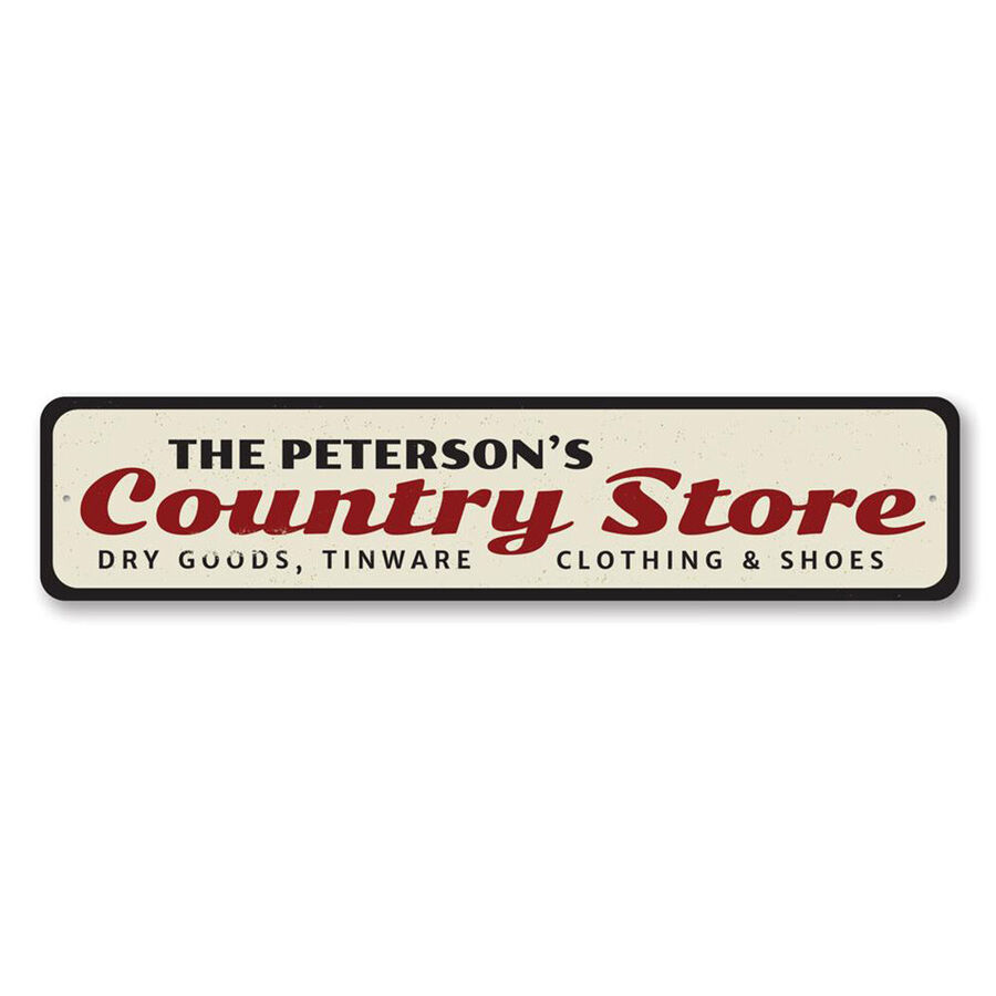 (Aluminum metal) Store Sign Country Store Sign Store Sign Dry Goods ...
