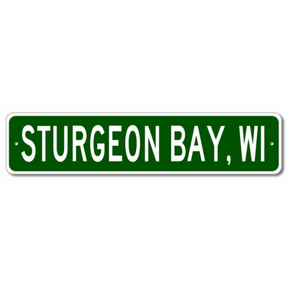 (Aluminum metal) Sturgeon Bay Wisconsin Metal Wall Decor City Limit ...
