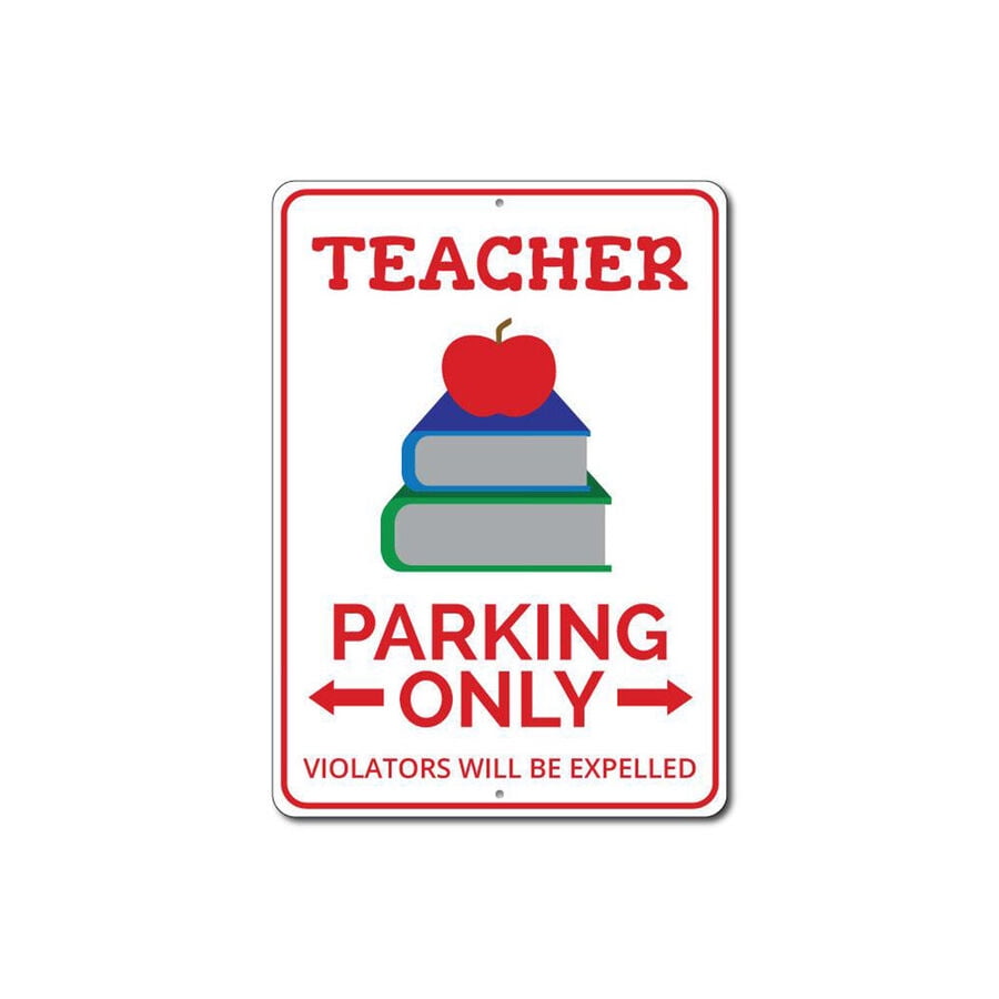 (Aluminum metal) Teacher Parking Sign Teacher Sign Teacher Metal Sign ...