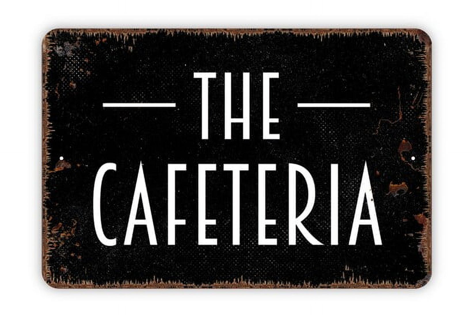 (Aluminum metal) The Cafeteria Sign Lunch Room Restaurant School Diner ...