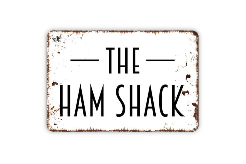 (Aluminum metal) The Ham Shack Sign Amateur Radio Operator Metal Wall ...